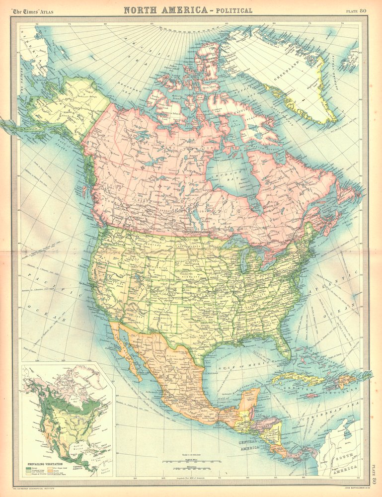Mapa político de América del Norte | Unbekannt