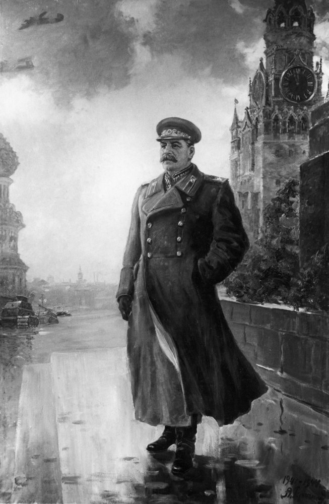 Retrato de Joseph Stalin, pintura al óleo de Alexander Gerasimov