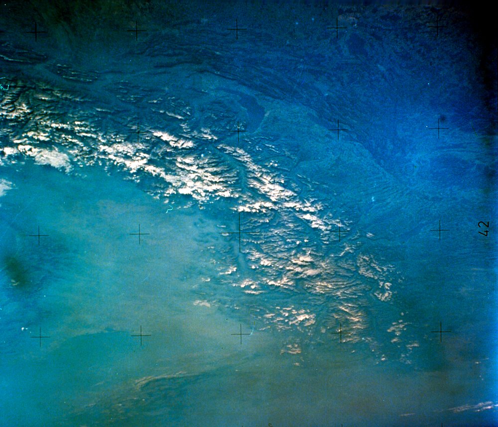 Los Alpes desde el espacio. Fotografía de la NASA