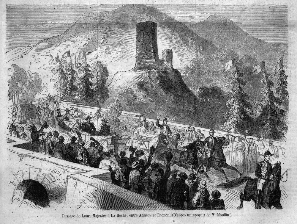 Viaje del emperador Napoleón III (1808-1873) y su esposa Eugenia de ...