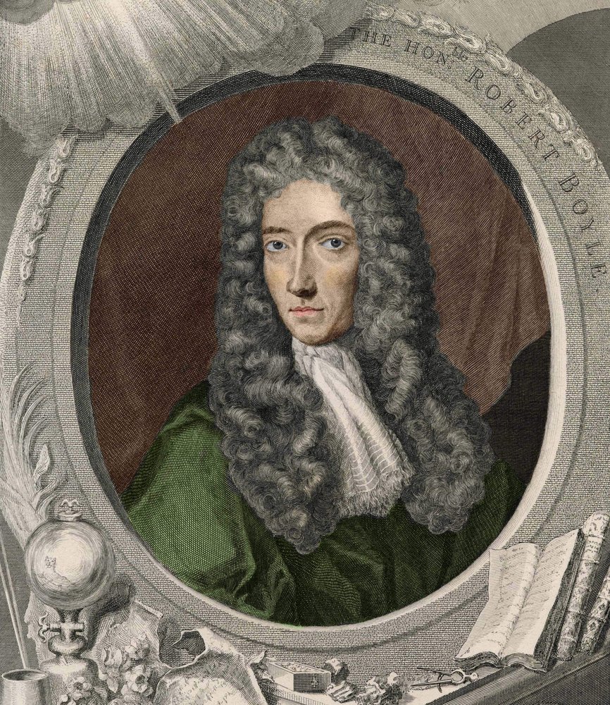 Retrato de Robert Boyle (1627 - 1691), físico y químico irlandés.