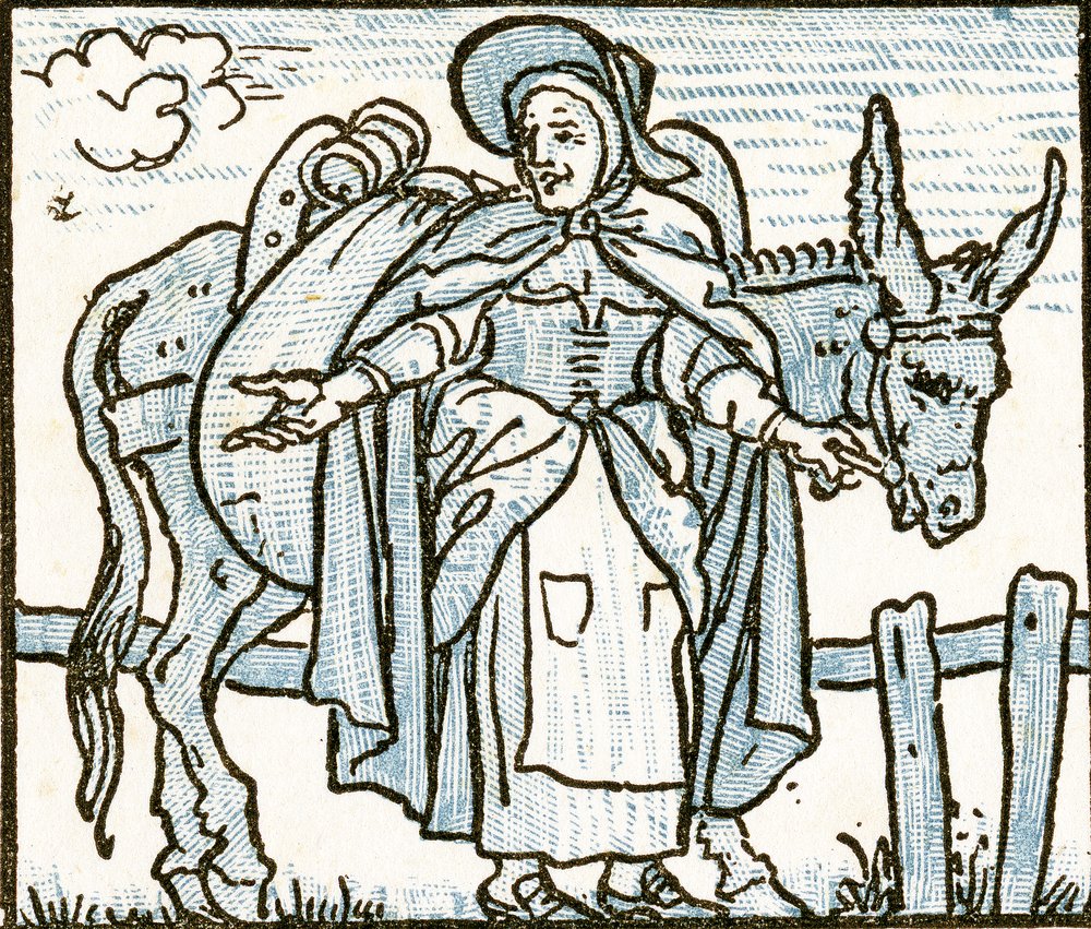 La viuda vendiendo arena, ilustración de la canción '¿Quién vive tan ...