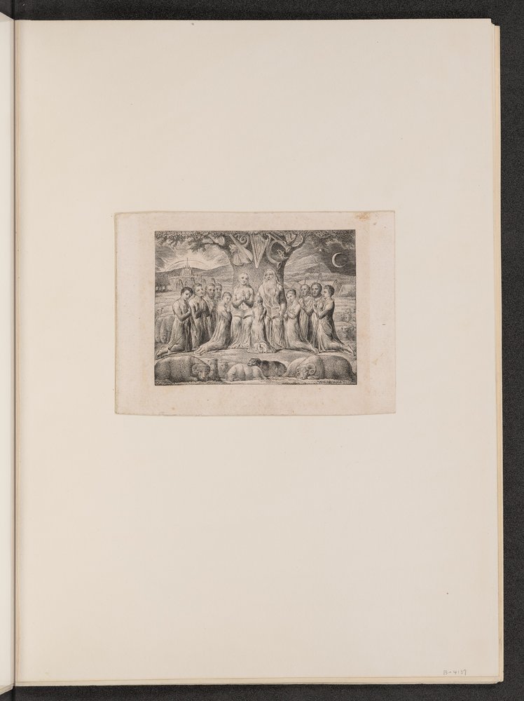 Job y su familia | William Blake | Impresión de arte