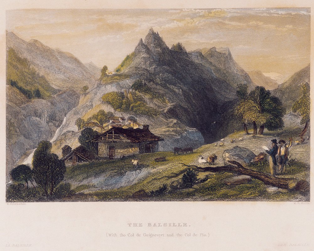 Vista del balsille (basille) con el Col de Guignevert y el Col de Pis