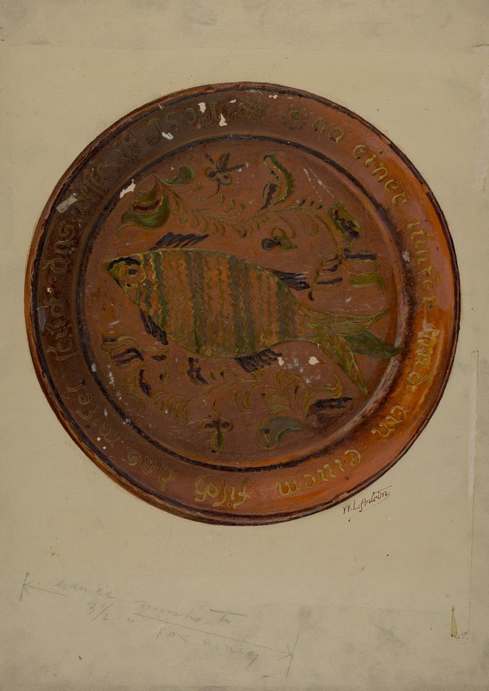 Plato alemán de Pensilvania, c. 1938 | William L Antrim