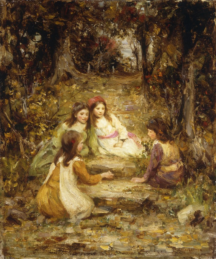 Niños en un huerto | William Stewart MacGeorge