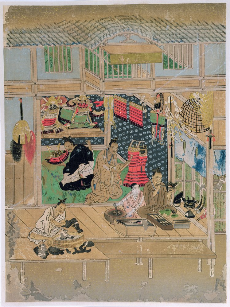 Los armeros, ilustración de la revista 'The Kokka', julio de 1914