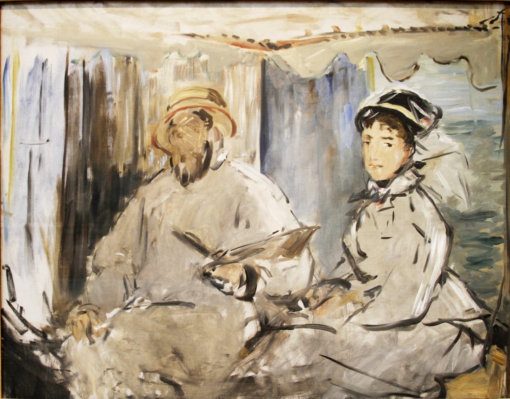 Monet en su estudio | Édouard Manet | Impresión de arte