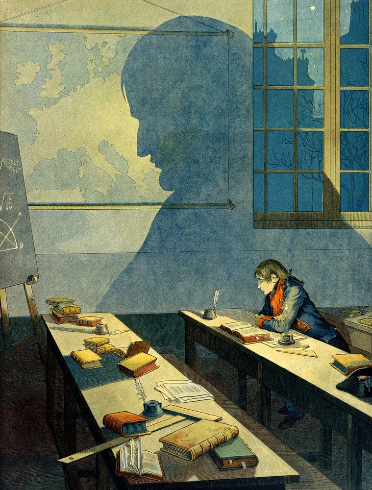 Napoleón I Bonaparte (1769-1821) estudiando en la Real Escuela Militar ...