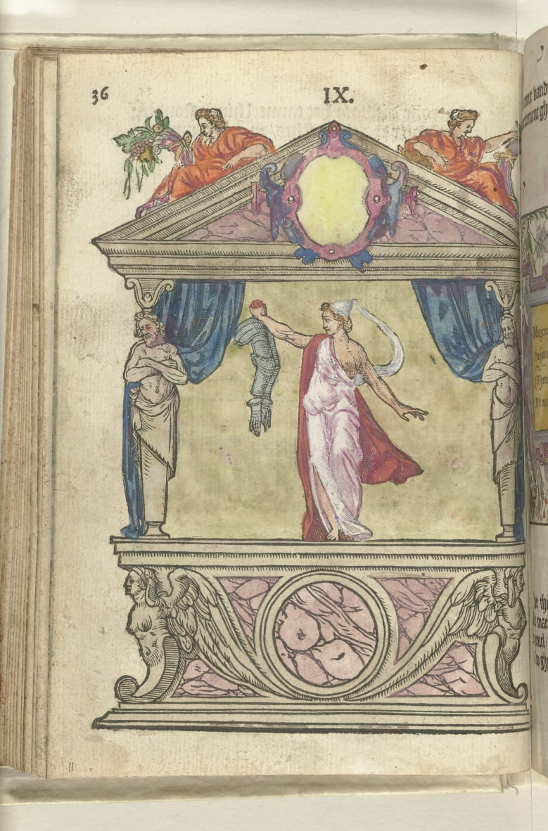 Escena con Personificación de la Generosidad (Magnanimitas), 1578