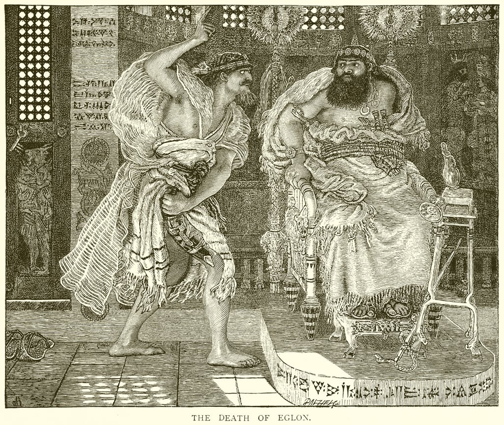 La muerte de Eglon | English School | Impresión de arte