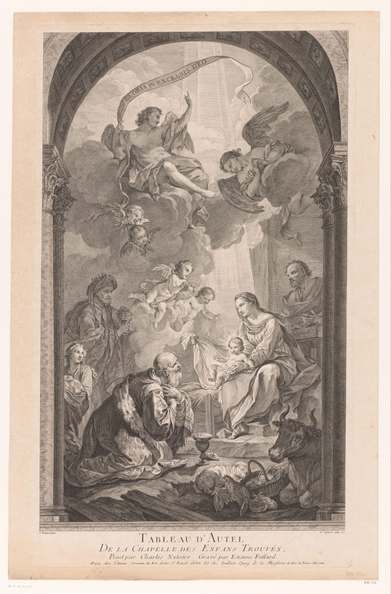 Adoración de los Reyes Tableau d'Autel (título sobre el objeto) Paneles ...