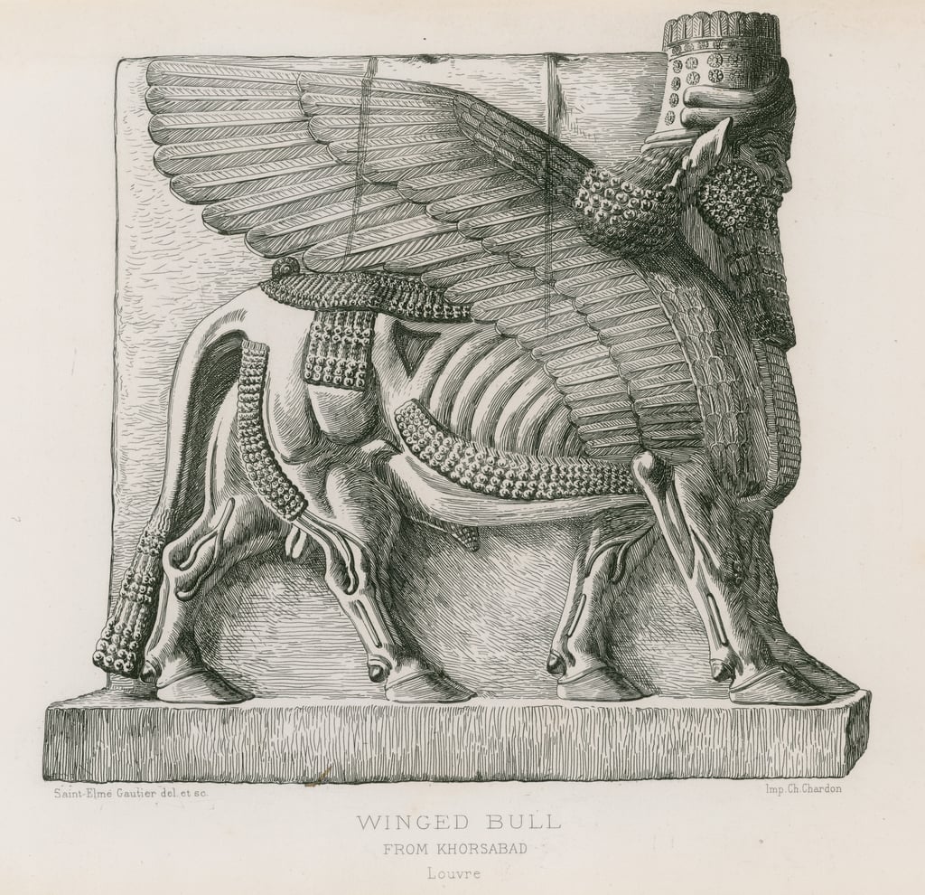 Toro alado, de Khorsabad, Louvre | French School