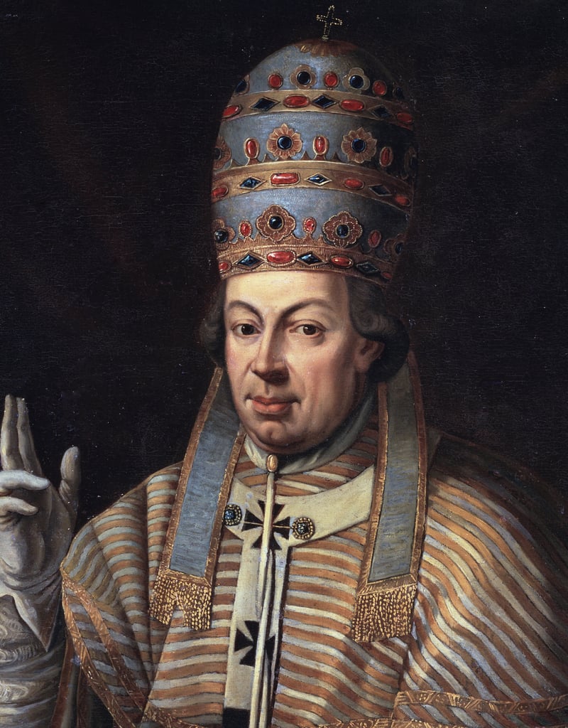 Retrato del Papa Pío VI, detalle (óleo sobre lienzo)