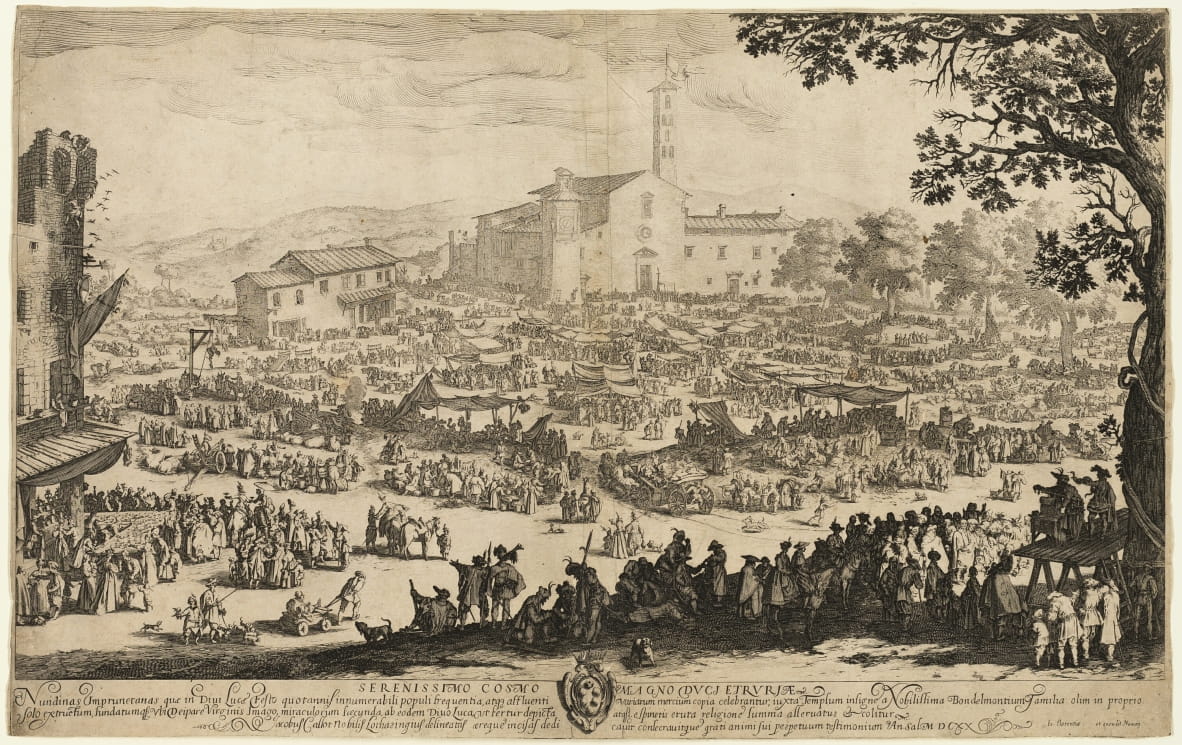 La Feria de Impruneta | Jacques Callot | Impresión de arte