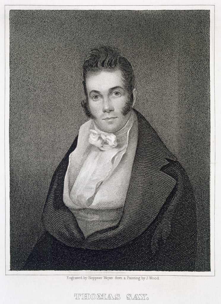Thomas Say (1787-1834), grabado por Henry Hoppner ...