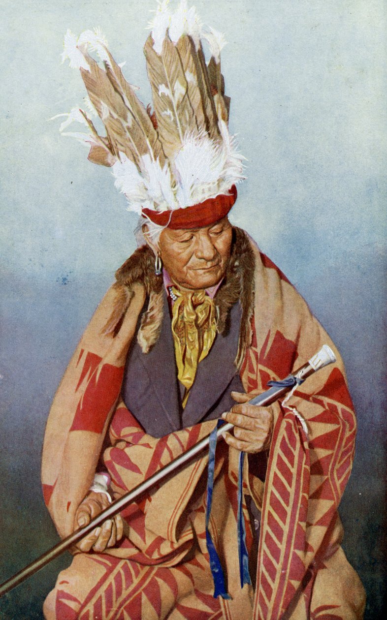 América del Norte. Jefe indio de la tribu Pueblo. 1920