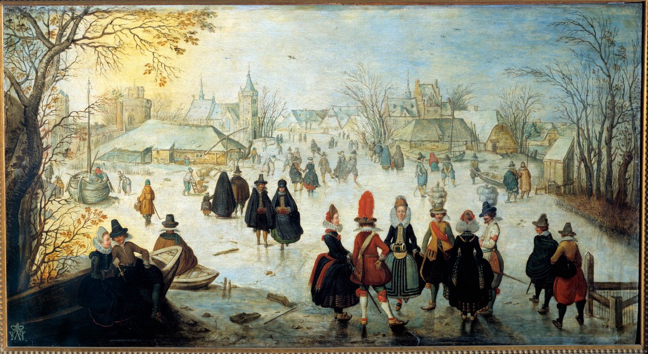 Los patinadores | Adam van Breen | Impresión de arte