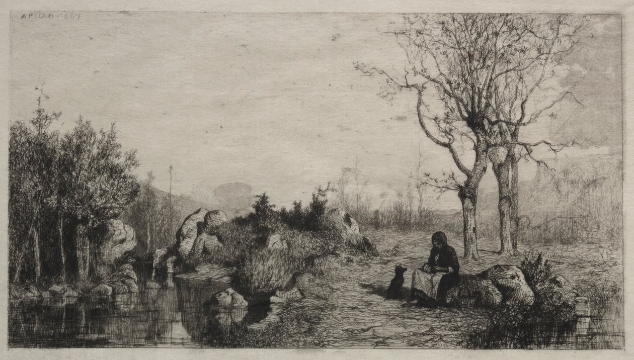 Orilla de un arroyo en Rossillon, 1867 | Adolphe Appian