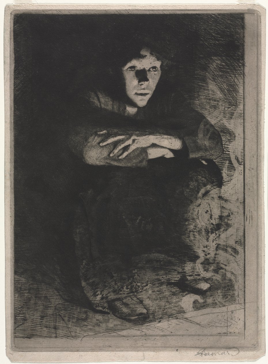 En las Cenizas | Albert Besnard | Impresión de arte