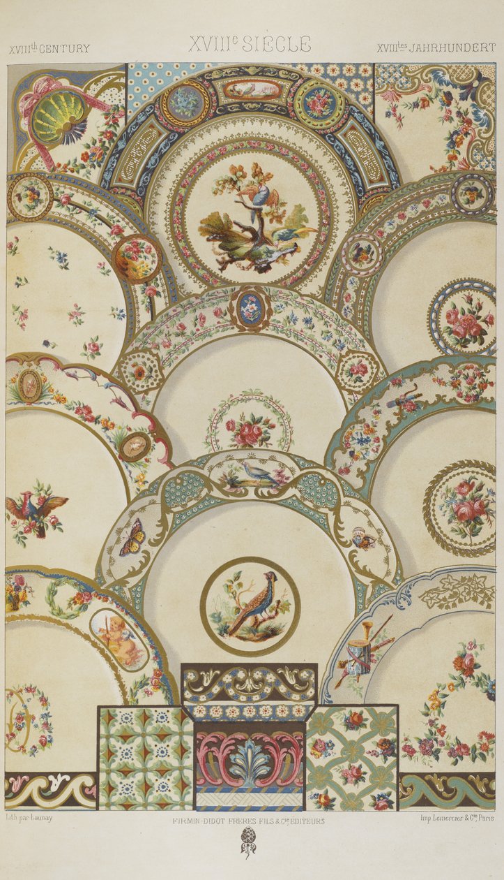 Siglo XVIII, lámina 98 de 'Ornamento Policromático: Cien Láminas en Oro ...