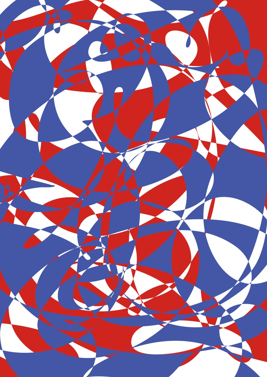 Azul.Rojo | Alex Caminker | Impresión de arte