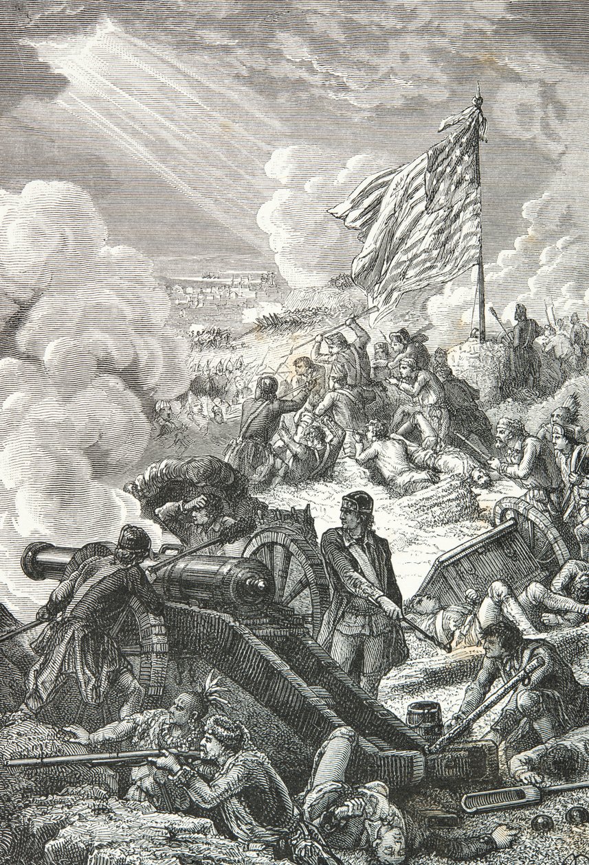 La batalla de Bunker Hill en Boston | Impresión de arte