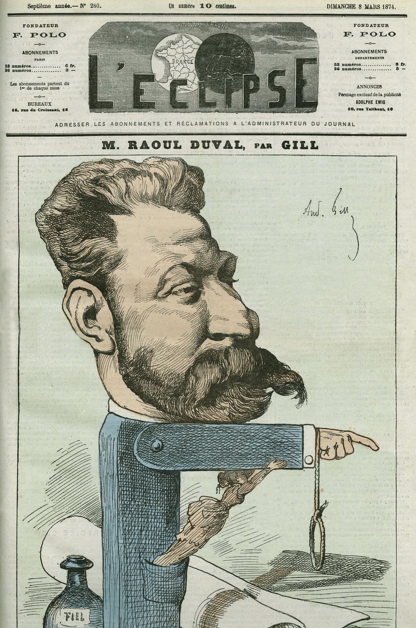 Caricatura de Fernand Raoul-Duval | Andre Gill