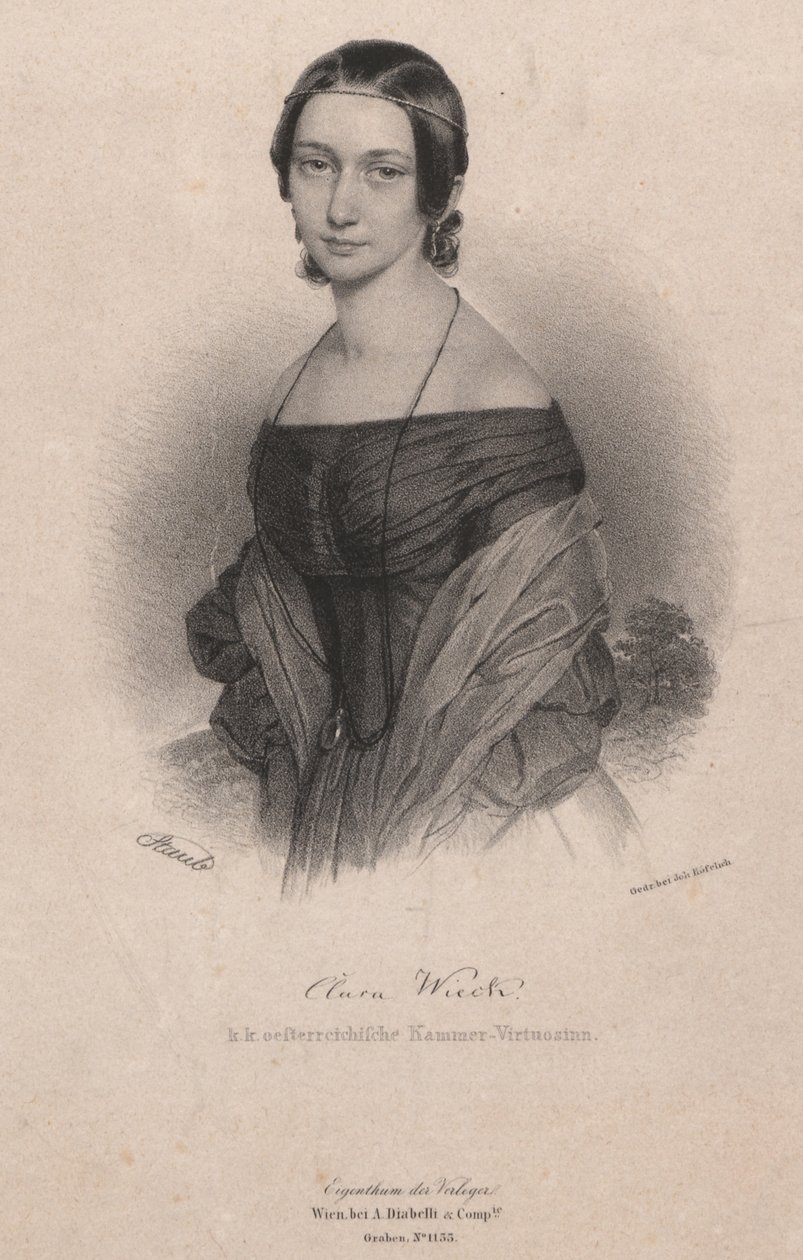 Retrato de Clara Wieck-Schumann 1819-1896, 1838