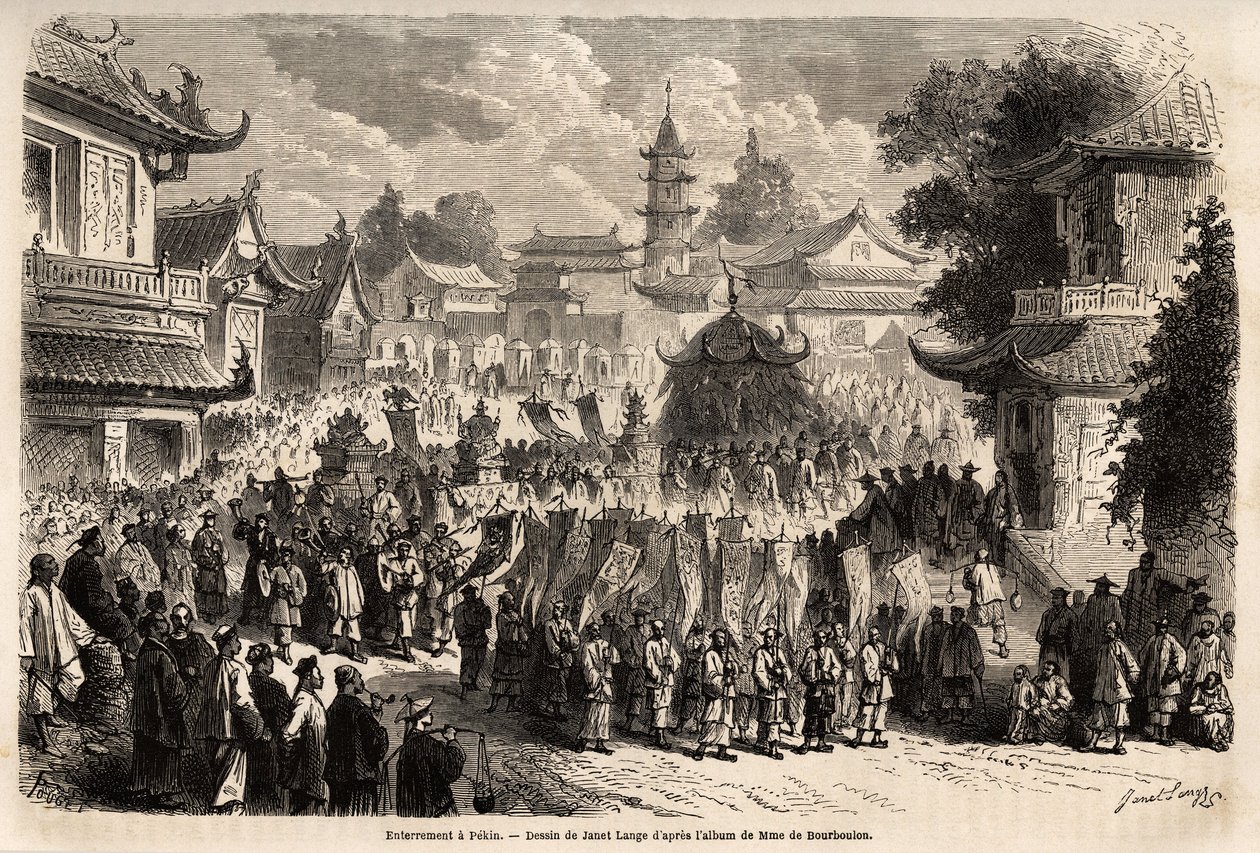 Un funeral en Pekín, en la primera fila del cortejo, avanzan las ...