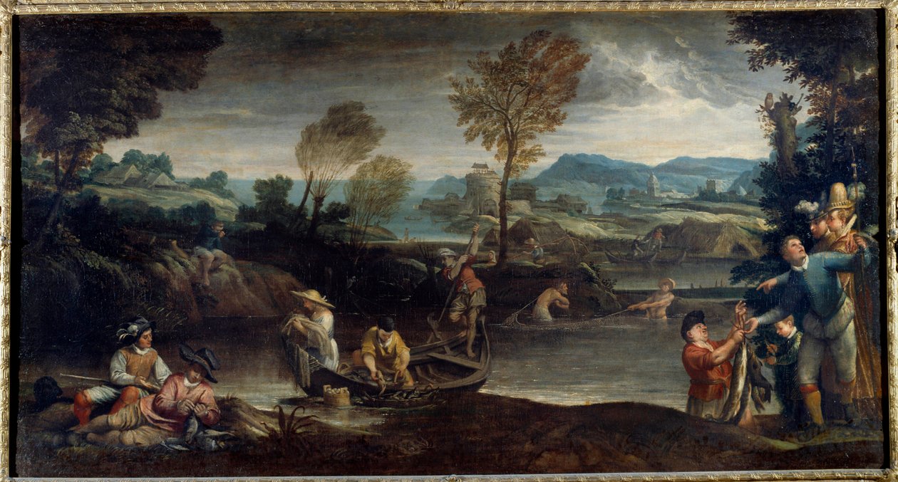 La pesca | Annibale Carracci | Impresión de arte