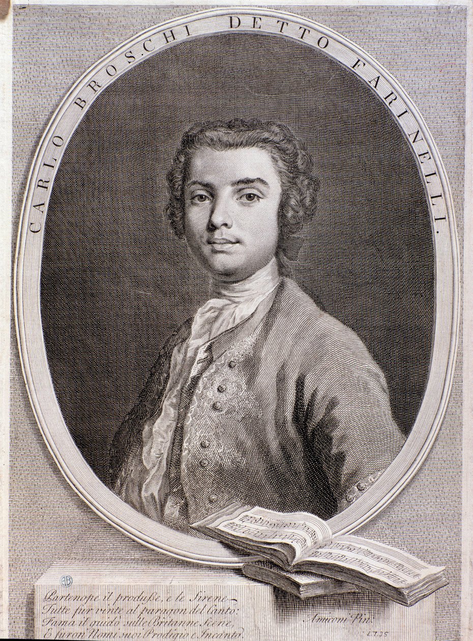 Retrato del castrato italiano Carlo Broschi llamado Farinelli (1735)