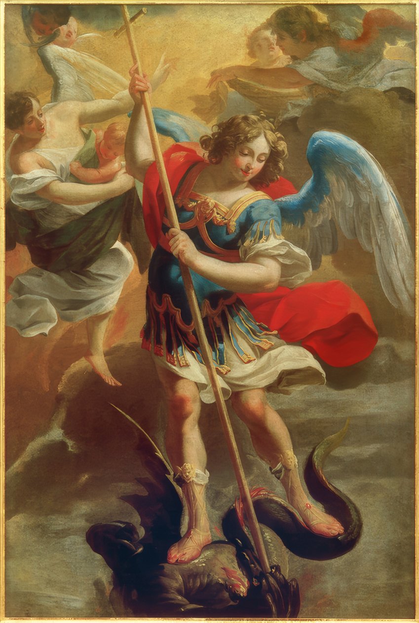 El arcángel miguel | Aubin Vouet | Impresión de arte