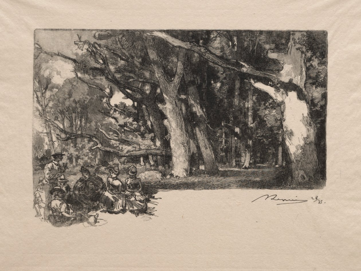 Mediodía en el bosque | Auguste Louis Lepère