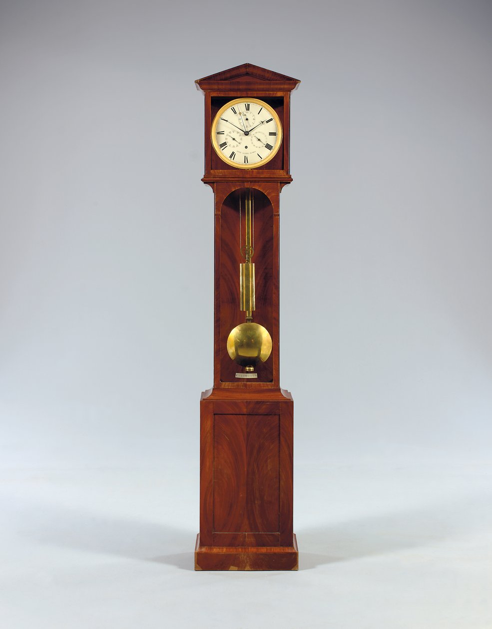 Reloj de pie mensual con ecuación del tiempo y calendario completo, 1806