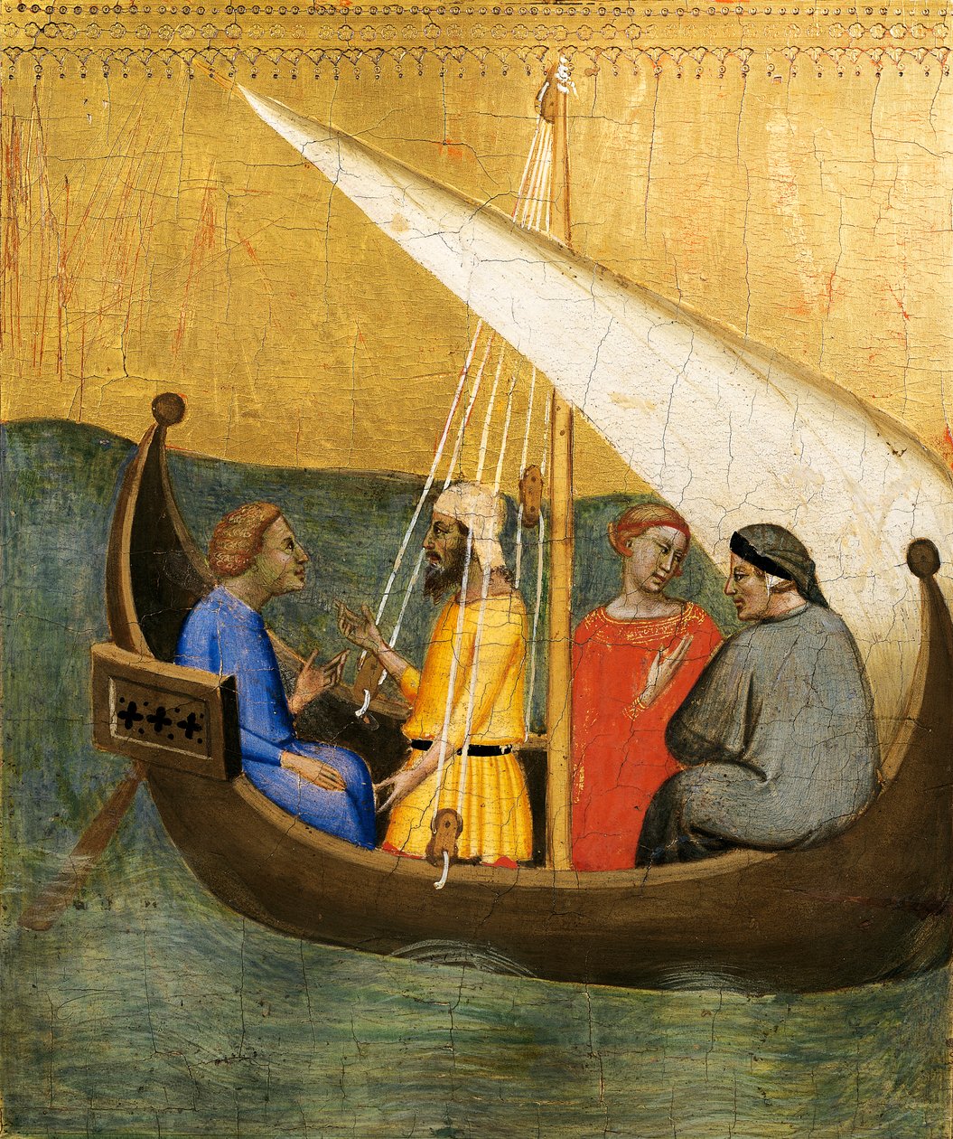 Panel de predela que representa una escena de "La Leyenda del Cinturón ...