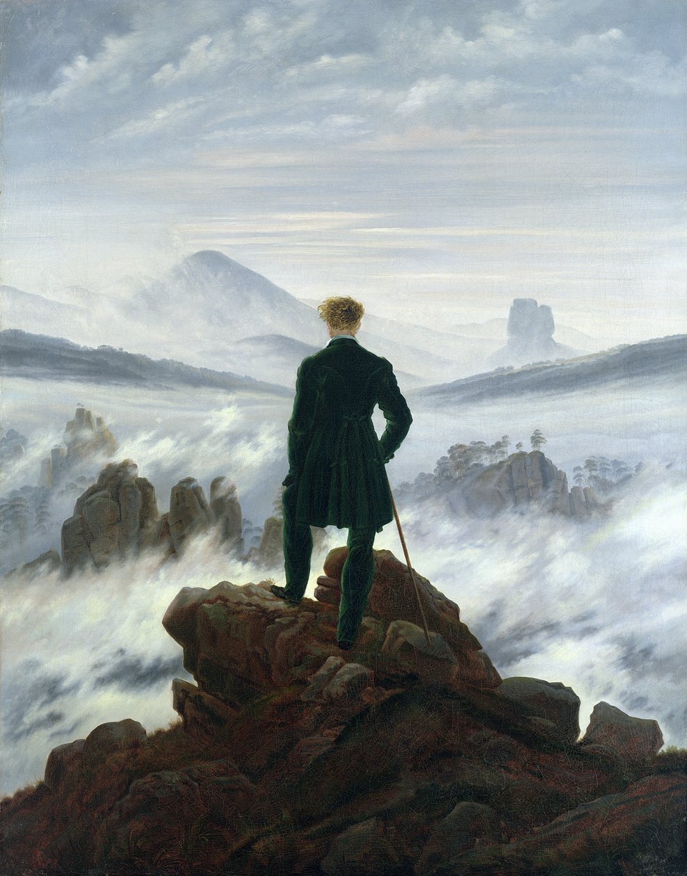 El Caminante sobre el Mar de Niebla | Caspar David Friedrich