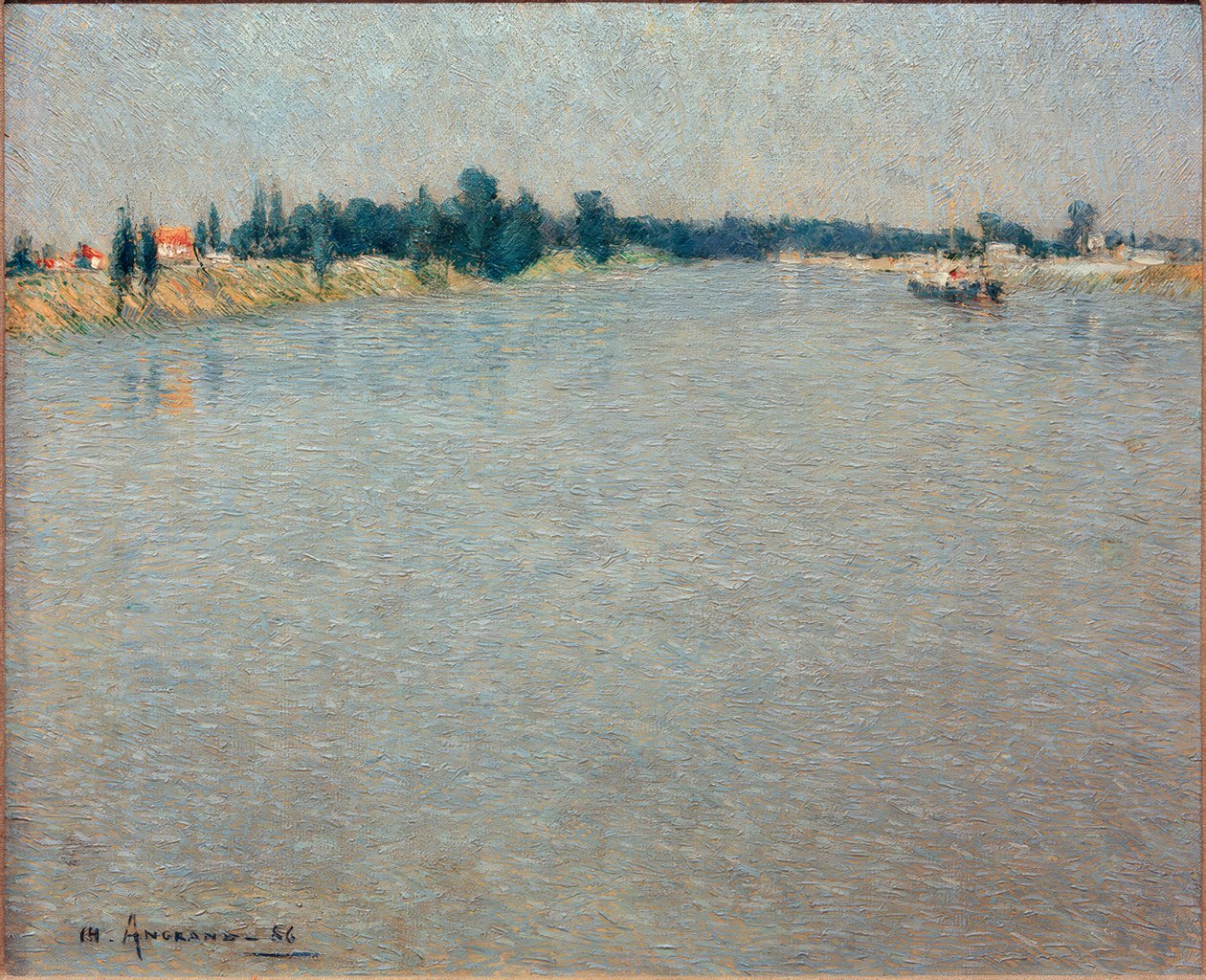 El Sena - la mañana | Charles Angrand | Impresión de arte