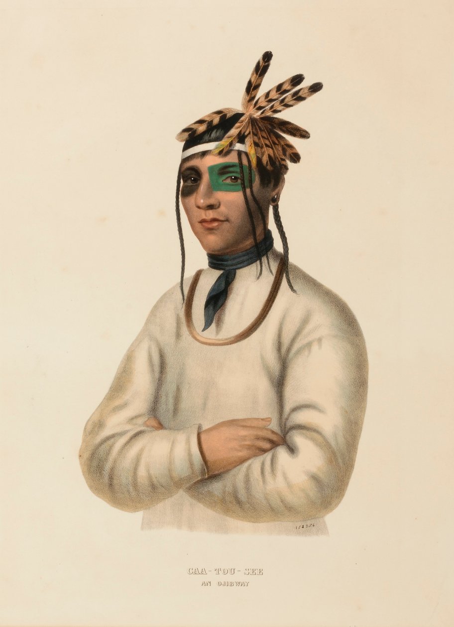 CAA-TOU-SEE. AN OJIBWAY., de Historia de las Tribus Indias de Norteamérica