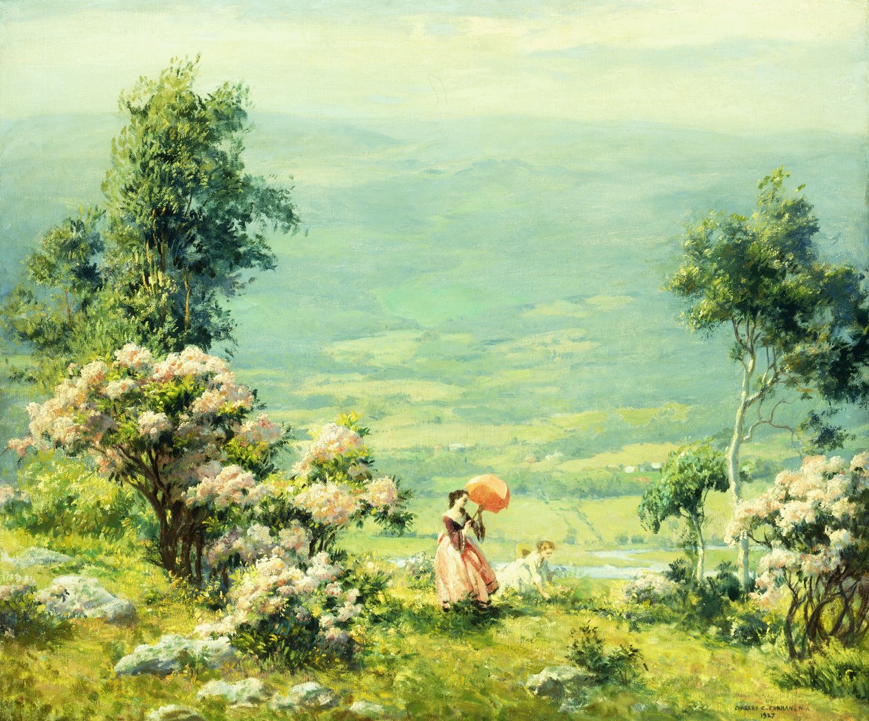 Parasol Rosa | Charles Courtney Curran | Impresión de arte