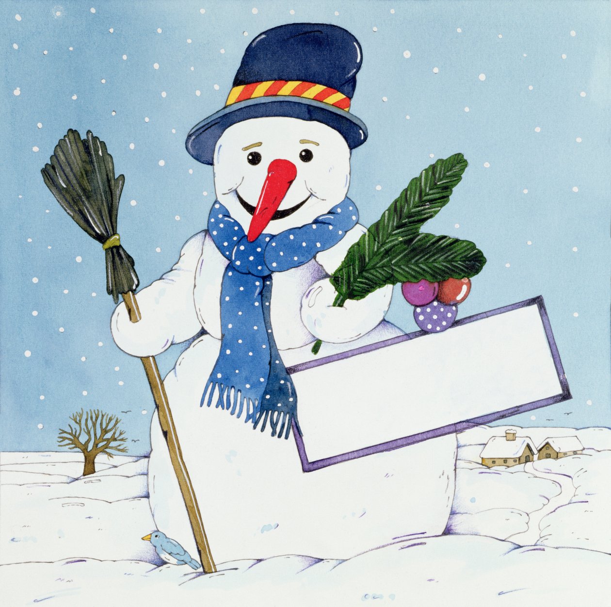 El muñeco de nieve | Christian Kaempf | Impresión de arte