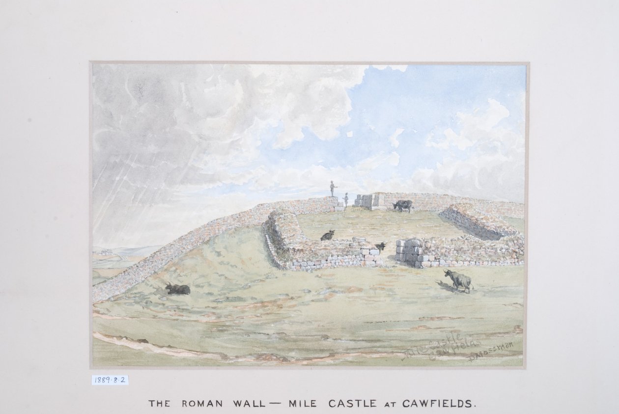 El muro romano - Castillo de la milla en Cawfields