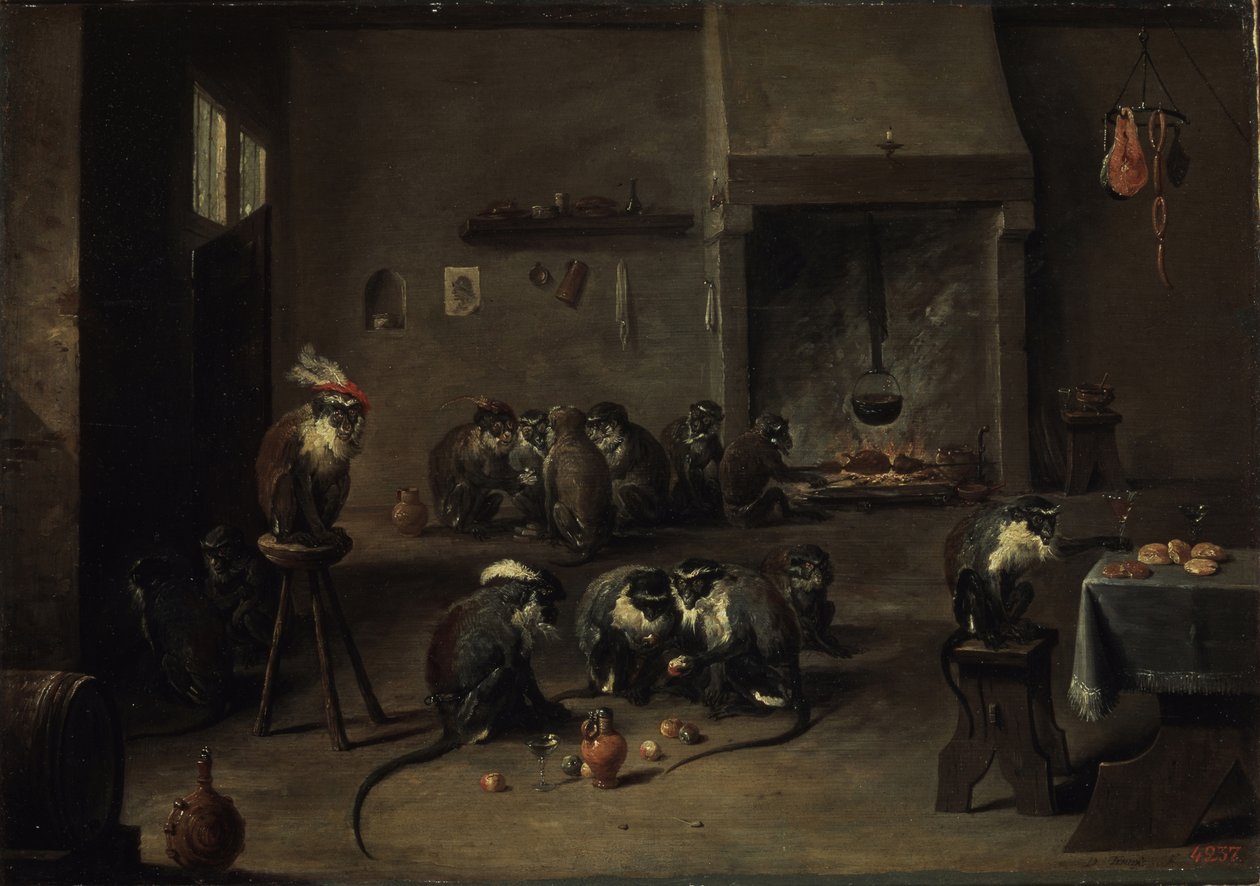 Monos en la cocina | David Teniers the Younger