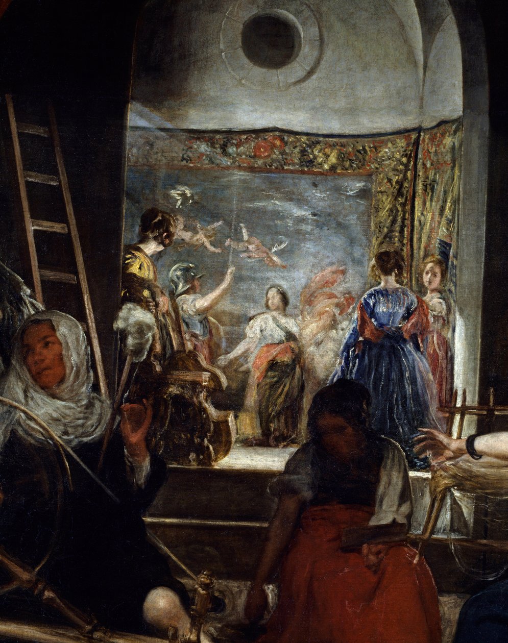 Las hilanderas o la fábula de Aracne (detalle)