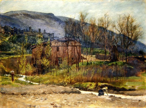 Pueblo toscano | Edith Ridley Corbet | Impresión de arte