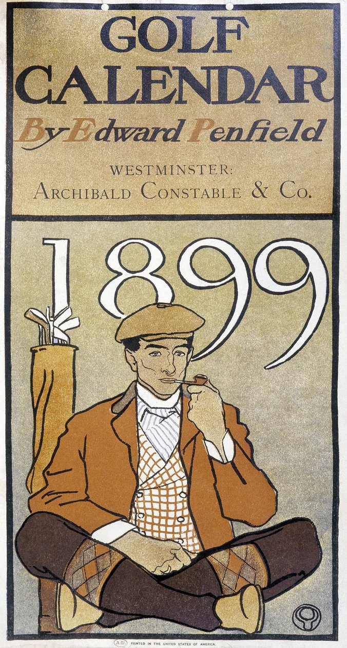 Calendario: "Calendario de Golf" por Edward Penfield