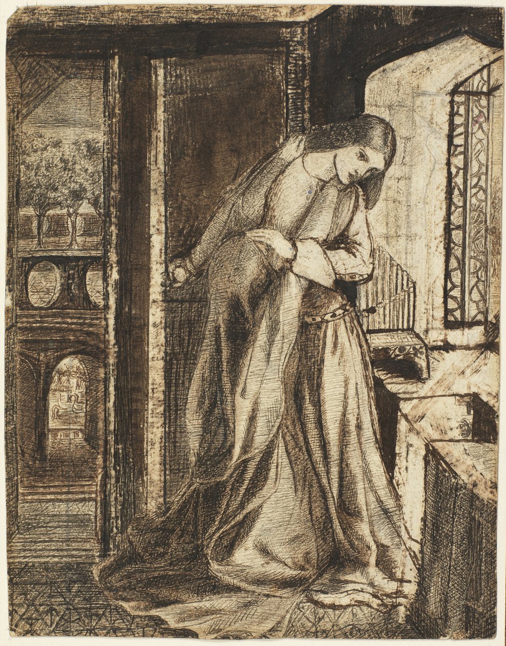 Lady Clare | Elizabeth Eleanor Siddal | Impresión de arte