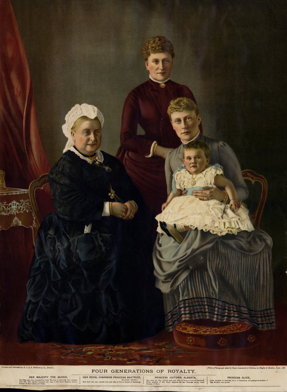 Cuatro Generaciones de la Realeza (Reina Victoria, Princesa Beatriz ...