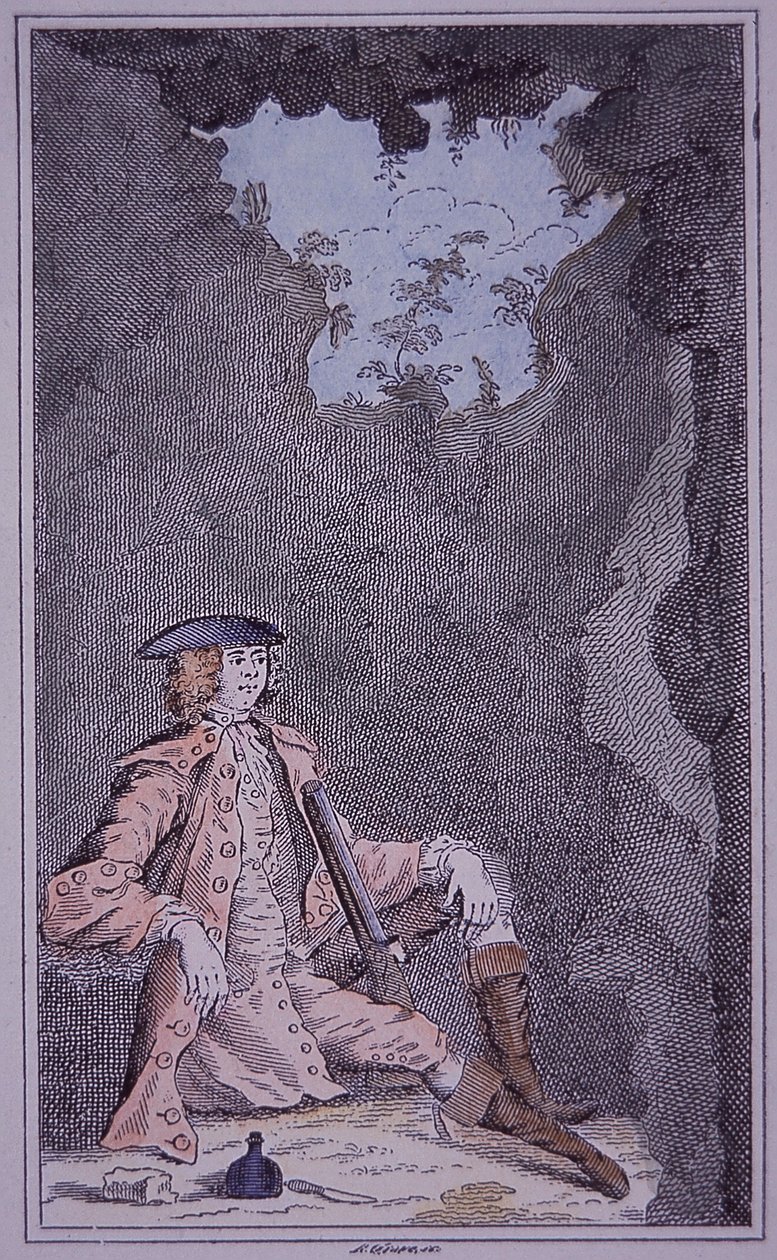 Dick Turpin escondido en una cueva, de 'La Historia Auténtica de la ...