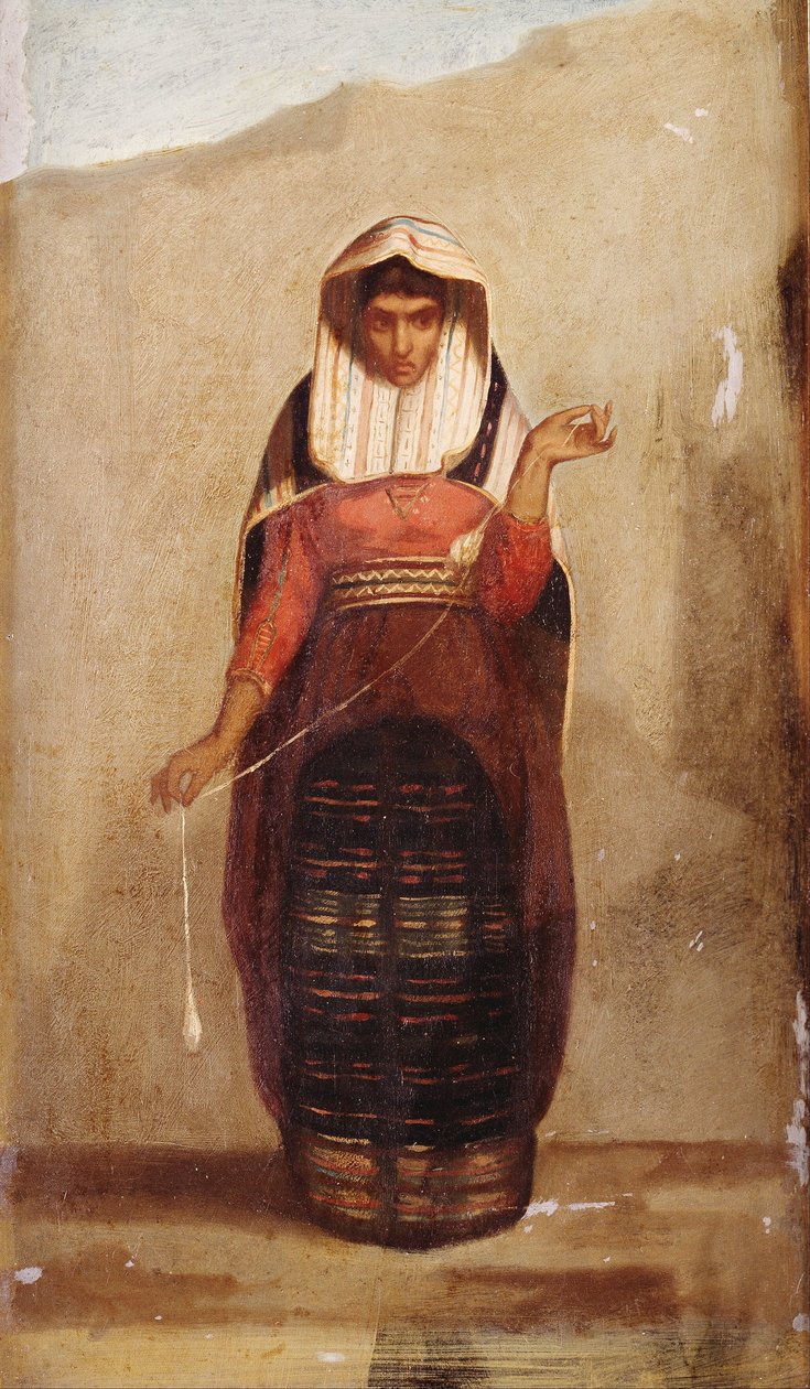 The Spinner by Francisco Laso (1823-1869), Museo de Arte de Lima
